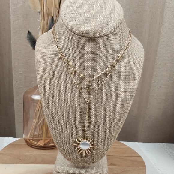 EARTHBOUND | Jewelry | Earthbound Gold Layered Sunburst Necklace | Poshmark